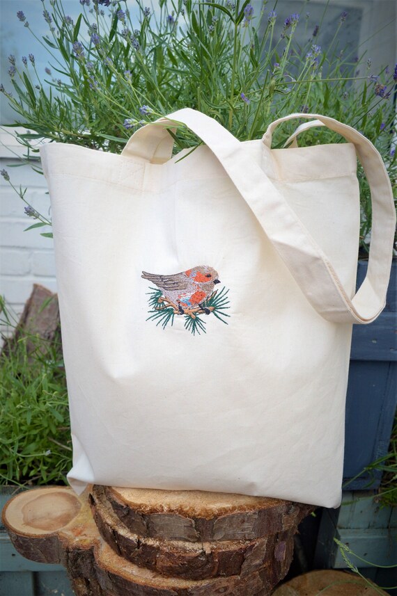 Bird Tote Bag Personalised Canvas Bag With Wild Animal Gift | Etsy