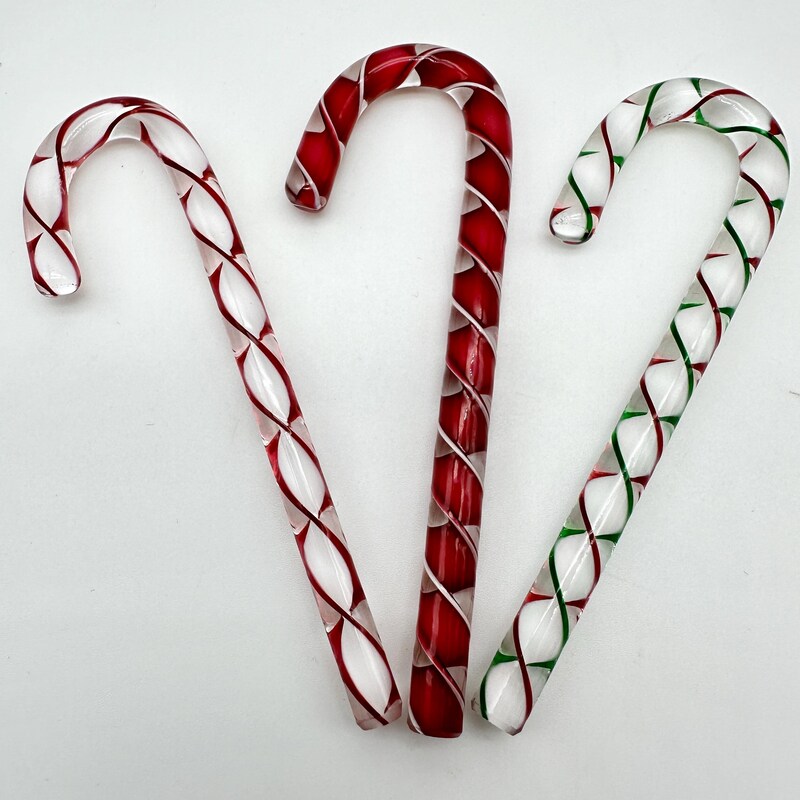 Glass Candy Cane Ornament - Etsy