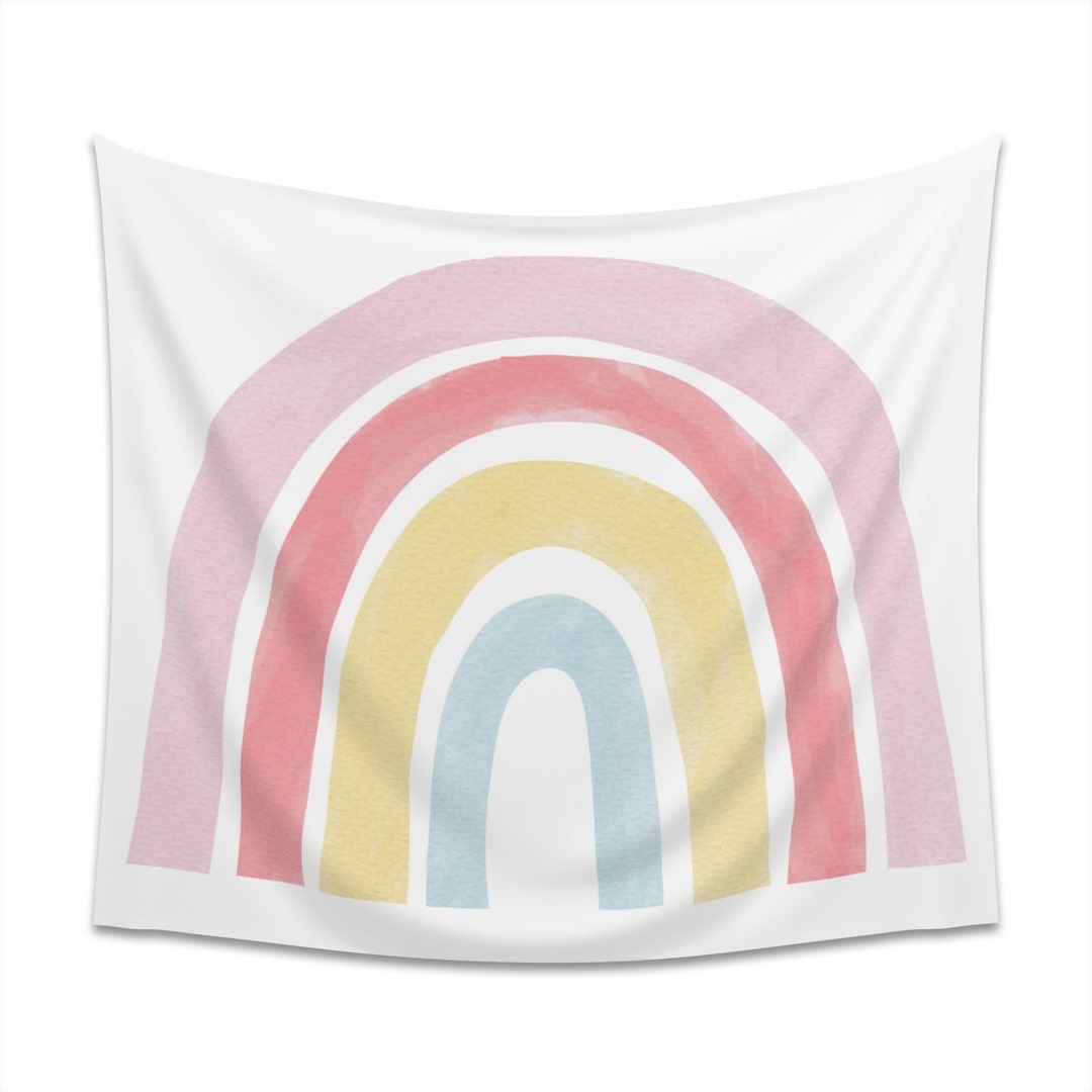 Rainbow Wall Art, Pastel Rainbow Wall Decor, Rainbow Wall Sign, Nursery ...