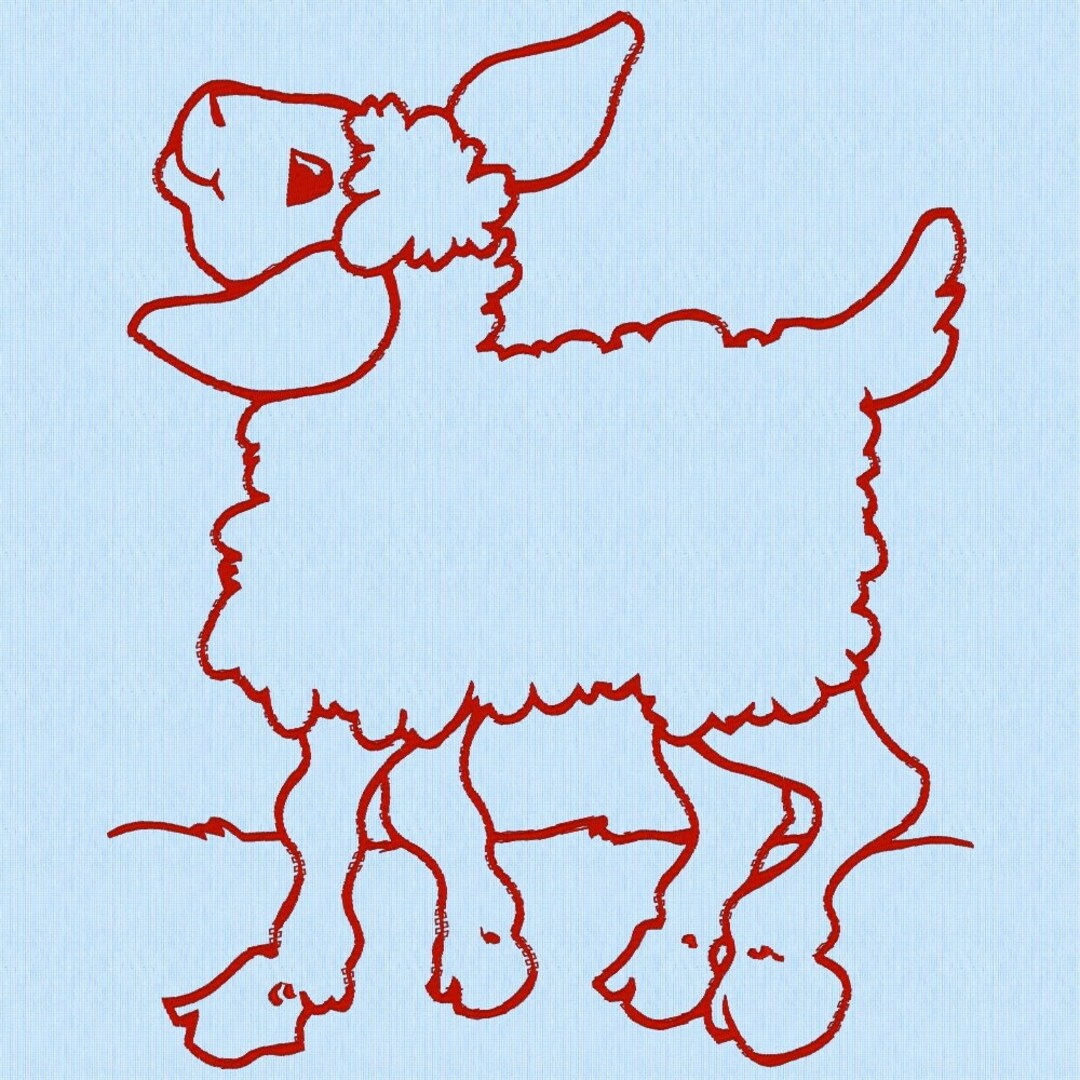 Sheep 1 Redwork Machine Embroidery Design in 11 Sizes and 12 Formats - Etsy