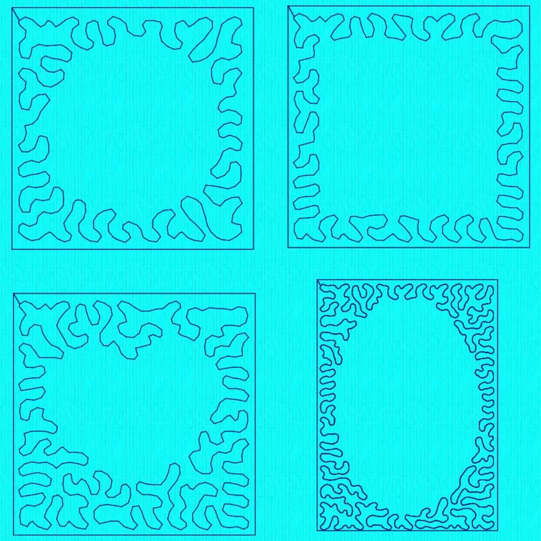 Combination Pack 1 Stippling Machine Embroidery Designs 4", 5", 6", 7 ...