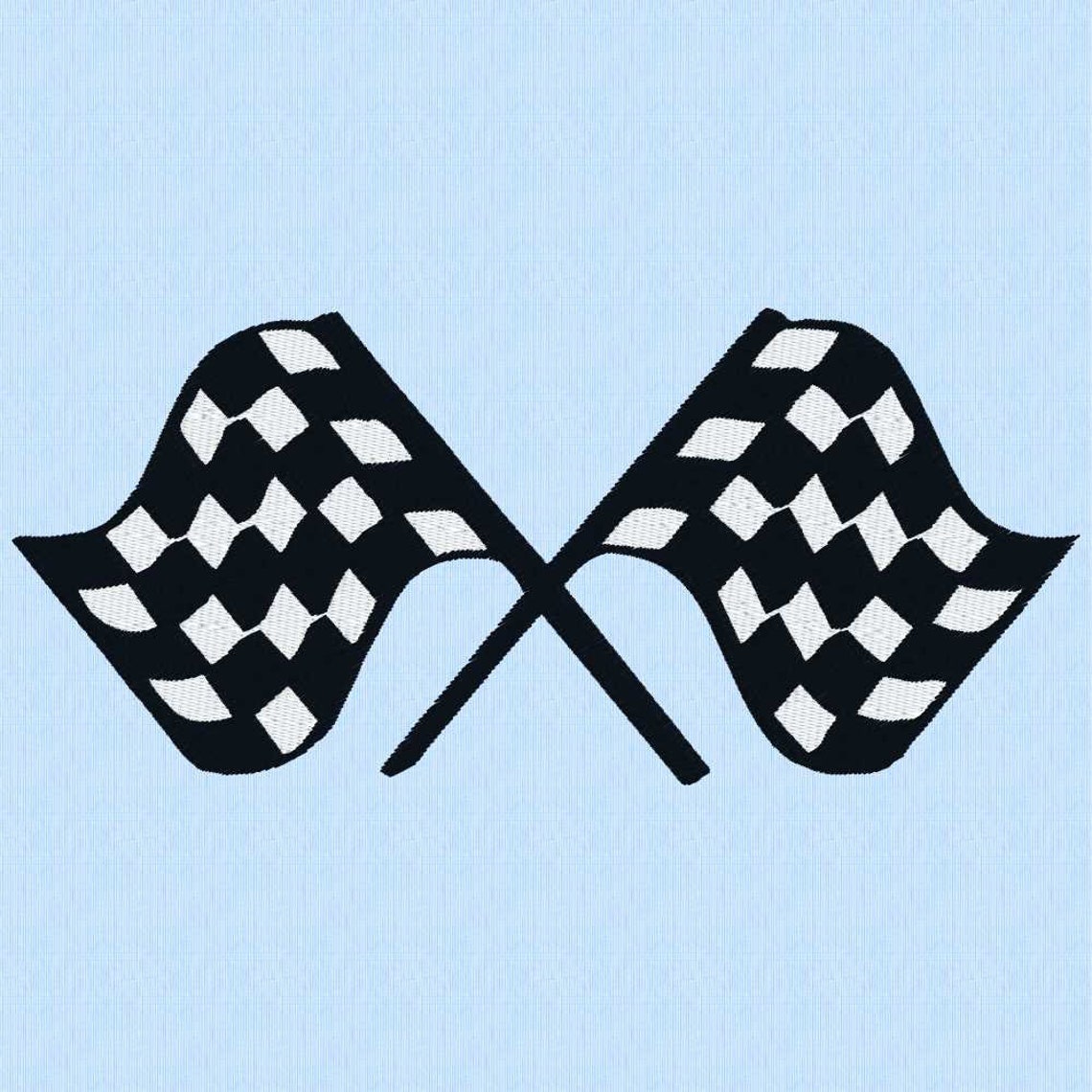 Racing Flags 1 Color Machine Embroidery Design in 9 Sizes and - Etsy