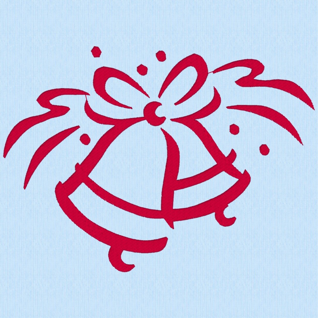 Bells 3 Redwork Machine Embroidery Design in 11 Sizes and 12 Formats - Etsy