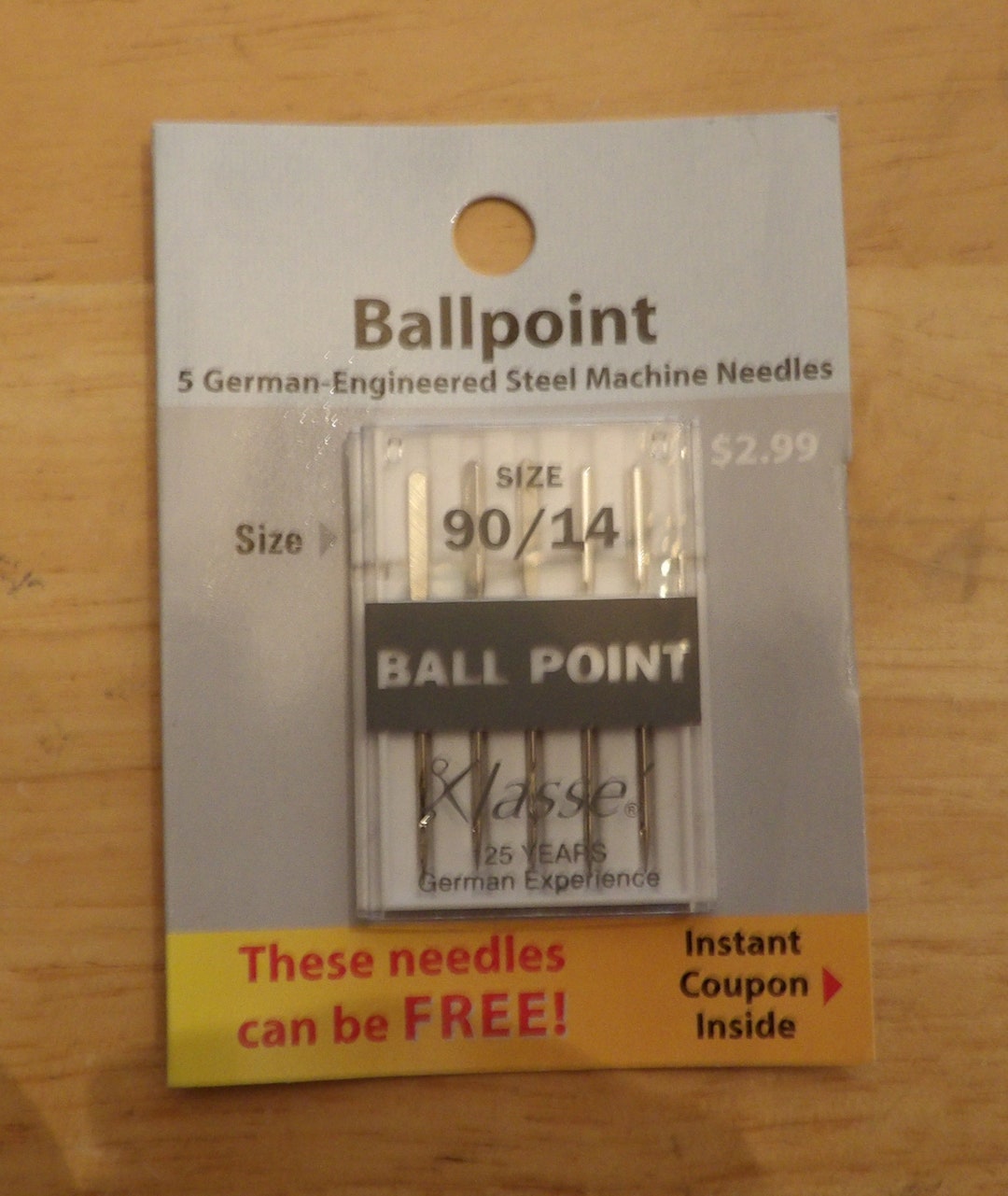 Klasse 5-pack Ballpoint Sewing Machine Needles Size 90/14 A167 - Etsy