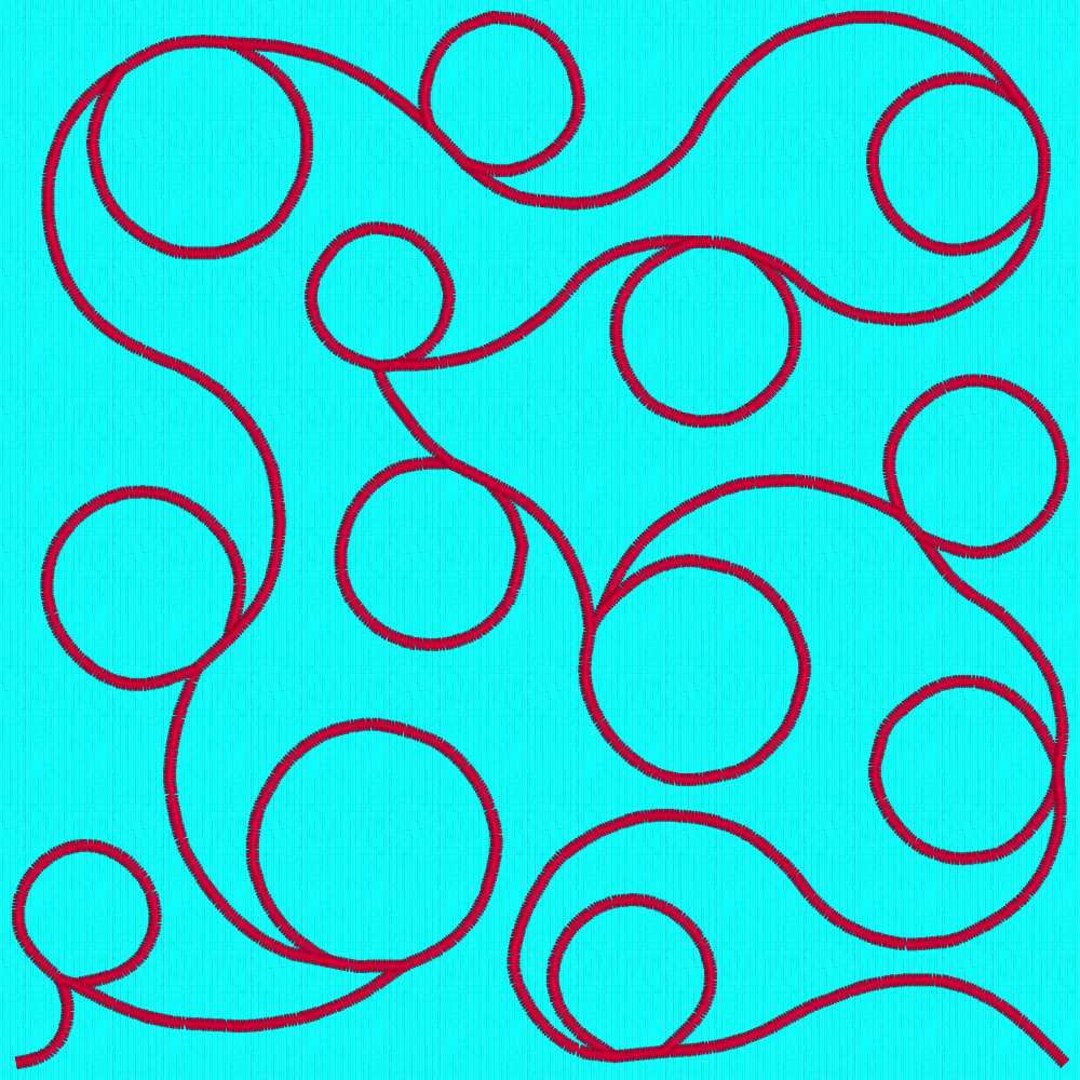 Quilt Swirl Machine Embroidery Design, Edge to Edge Quilting (digital ...