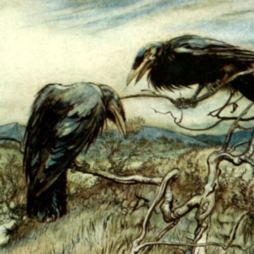 The Two Ravens Arthur Rackham Fairy Tale Art DIY 2 Cross - Etsy