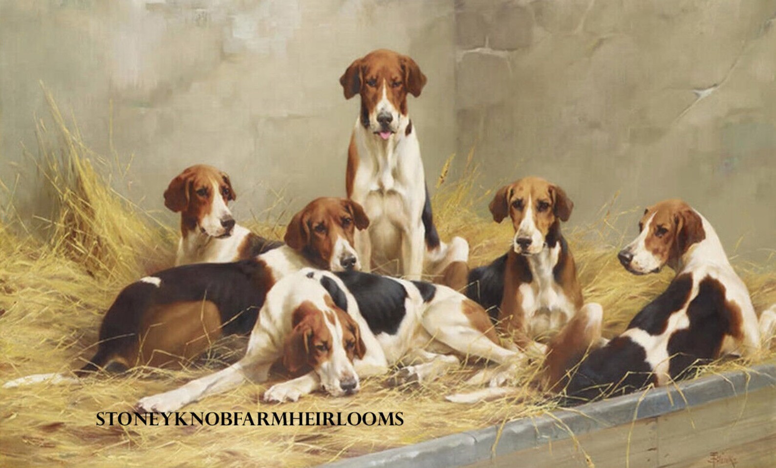 Hounds in a Kennel ~ Thomas Blinks ~ Foxhunting, Dogs, Puppies ~ 2 DIY ...