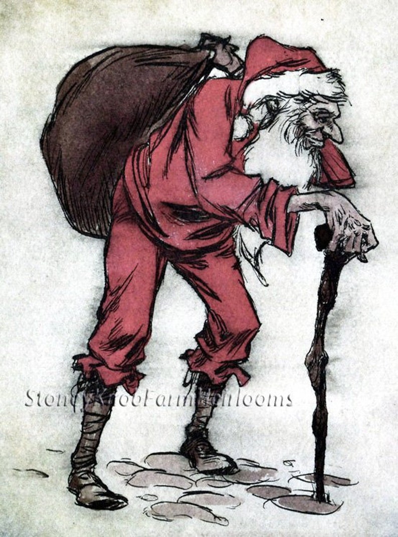 Old St Nick (santa Claus) ~ Christmas ~ Arthur Rackham ~ Fairy Tales ...