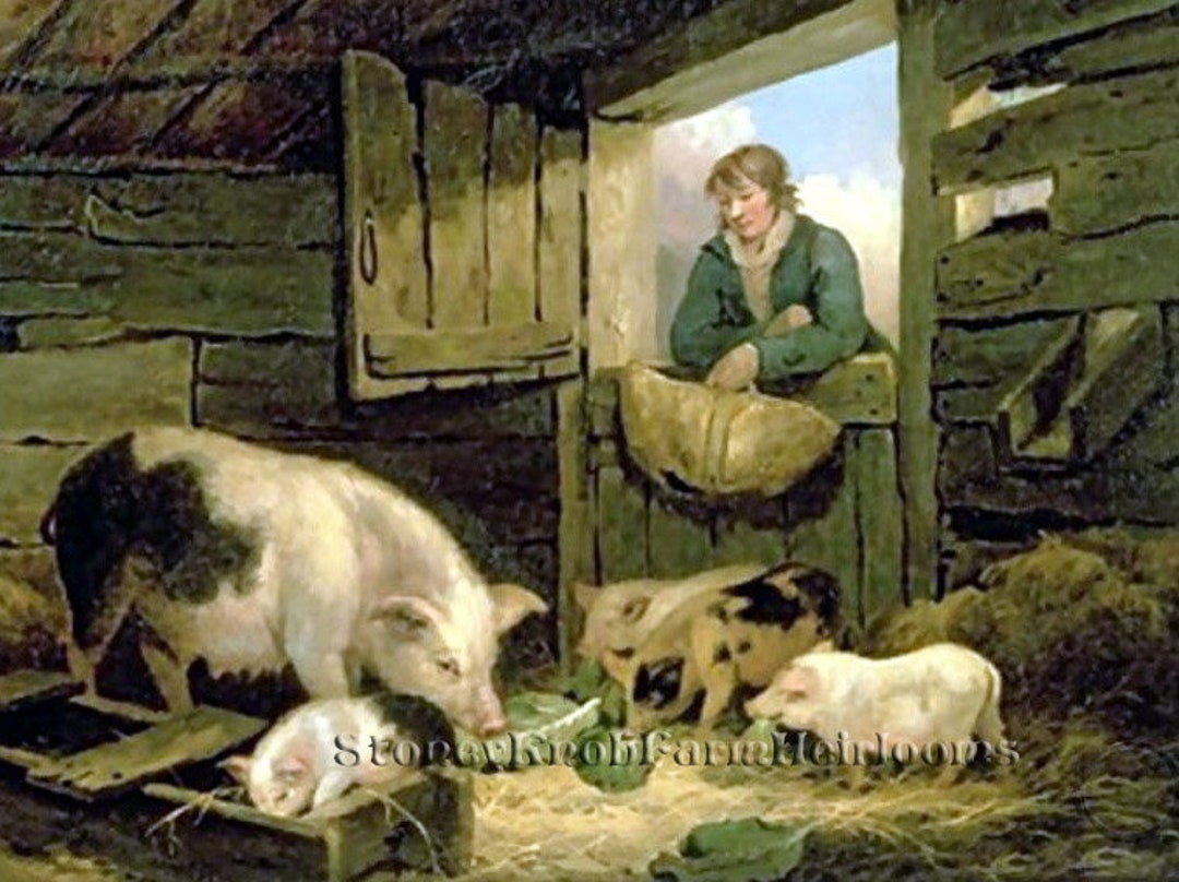 Madre Cerda y Sus Cochinillos ~ Corral ~ George Morland ~ DIY 2 ...
