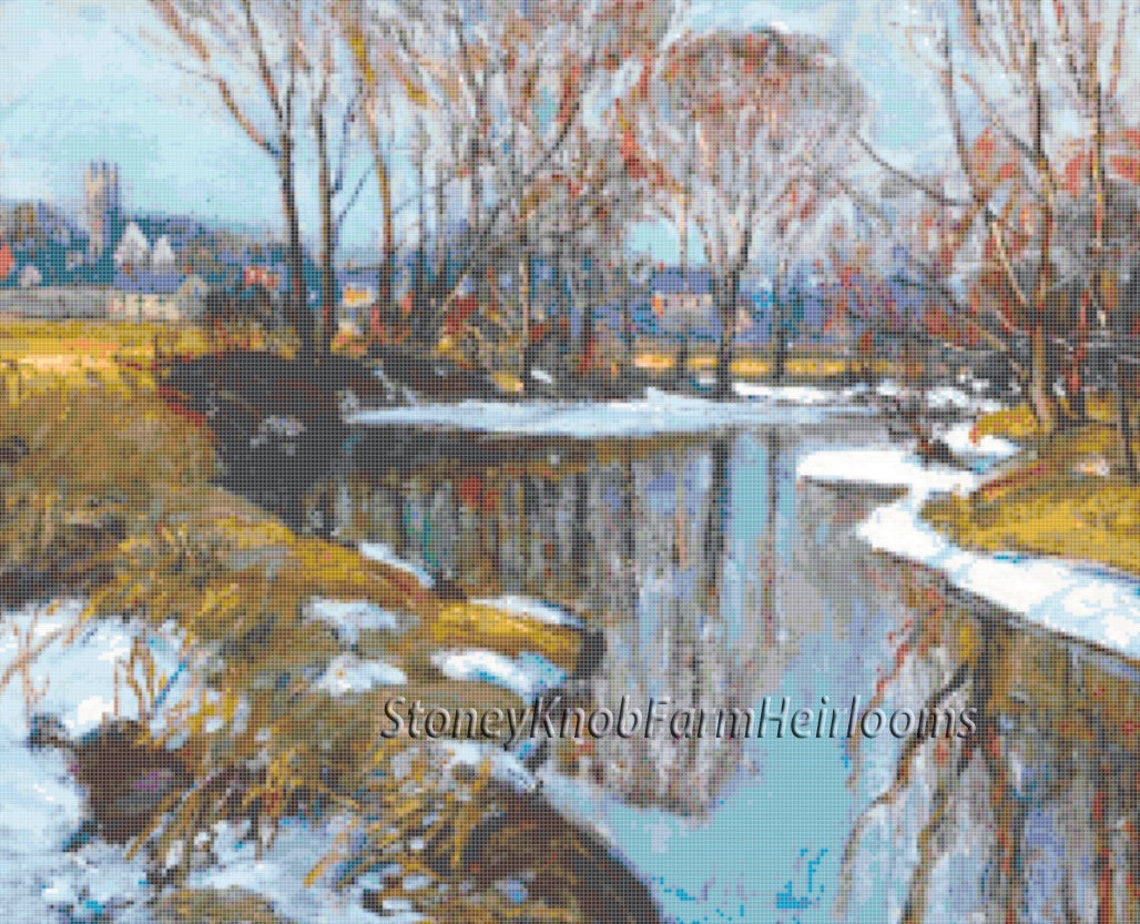 Branch Creek Spring Thaw Village Landscapes ~ DIY 2 Cross Stitch ...