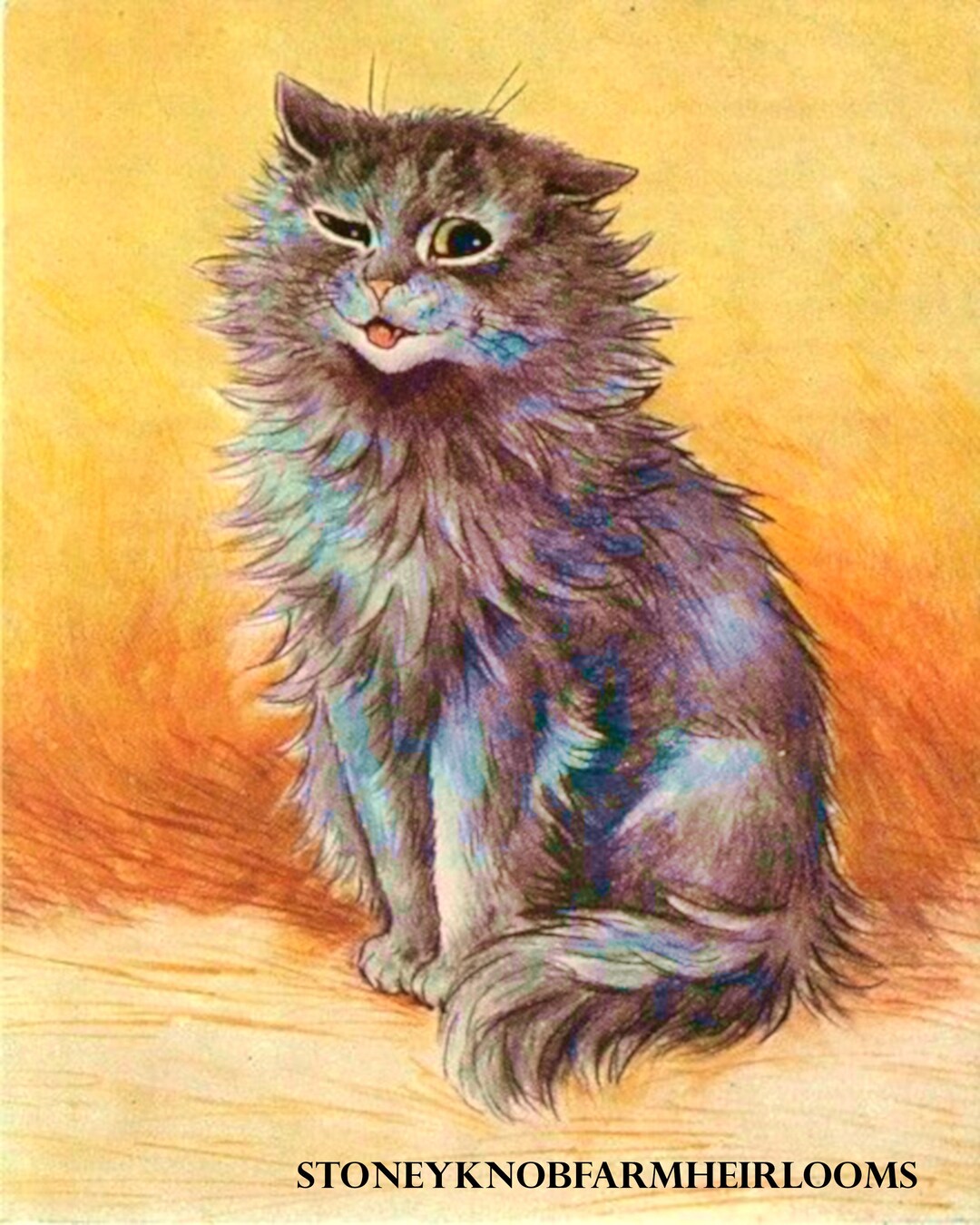 At the Cat Show ~ Louis Wain, Cats, Kittens ~ 2 Counted Cross Stitch ...