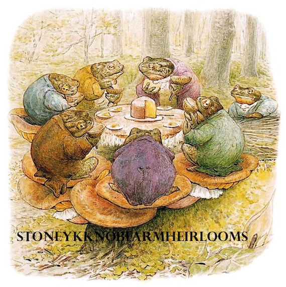 Toads Tea Party Beatrix Potter DIY Cross Stitch Patterns - Etsy