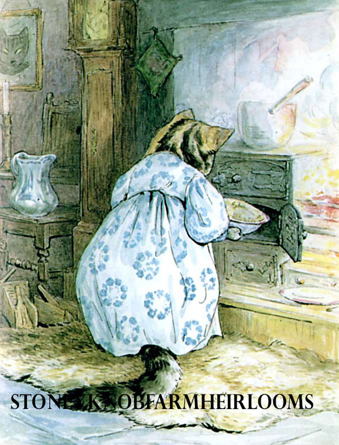 Beatrix Potter Ribby Bakes a Pie~pie Patty Pan~diy 2 Cross Stitch ...