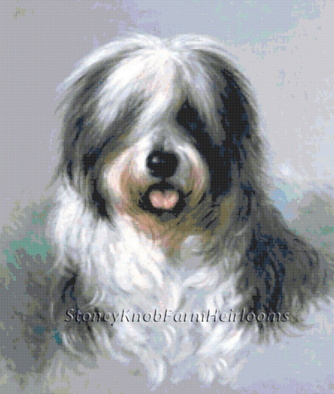 Old English Sheepdog Portrait ~ Dogs, Puppies ~ DIY 2 Cross Stitch ...