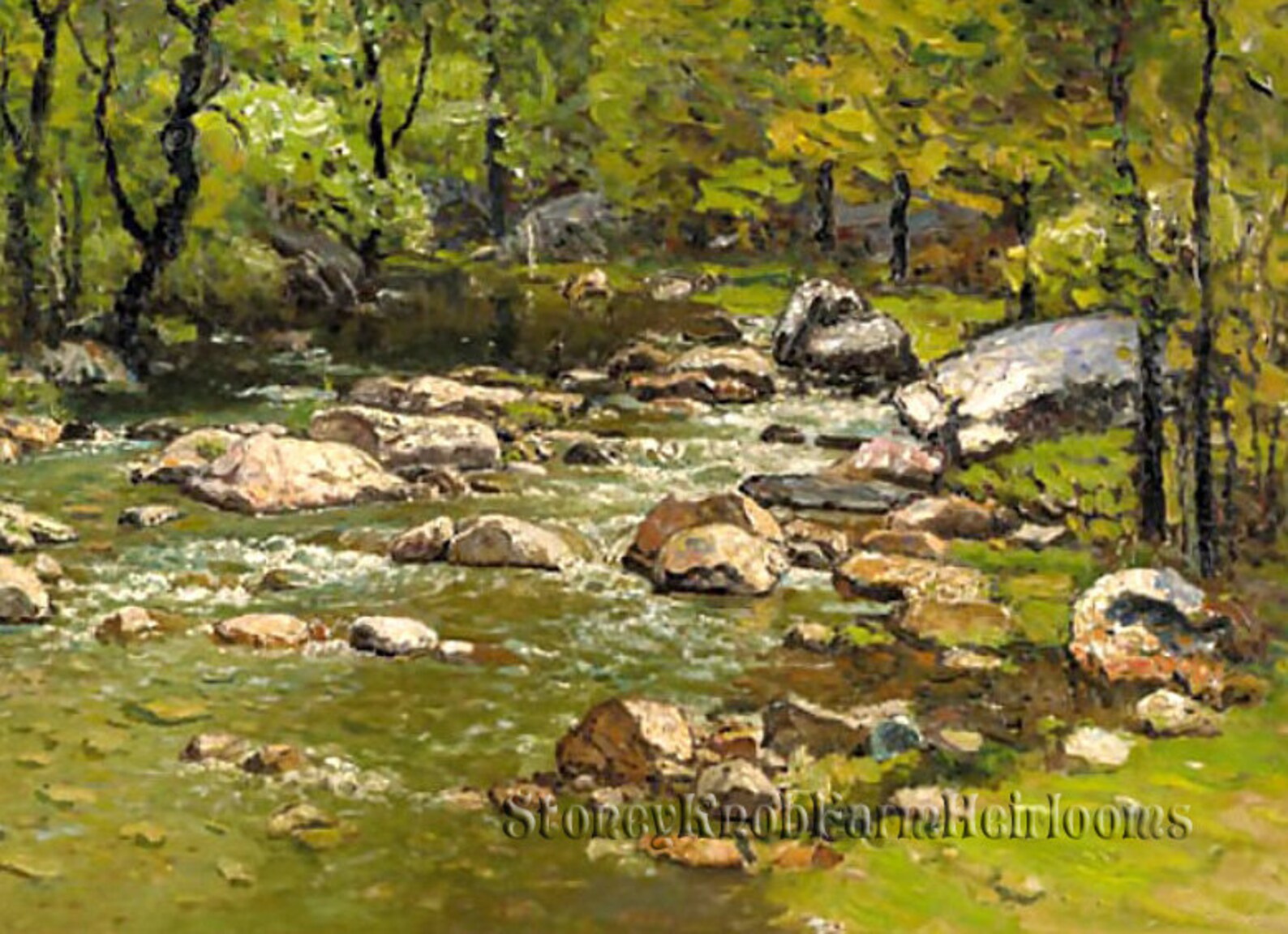 A Meandering Brook ~ Nature, Wooded Landscape ~ DIY Cross Stitch ...