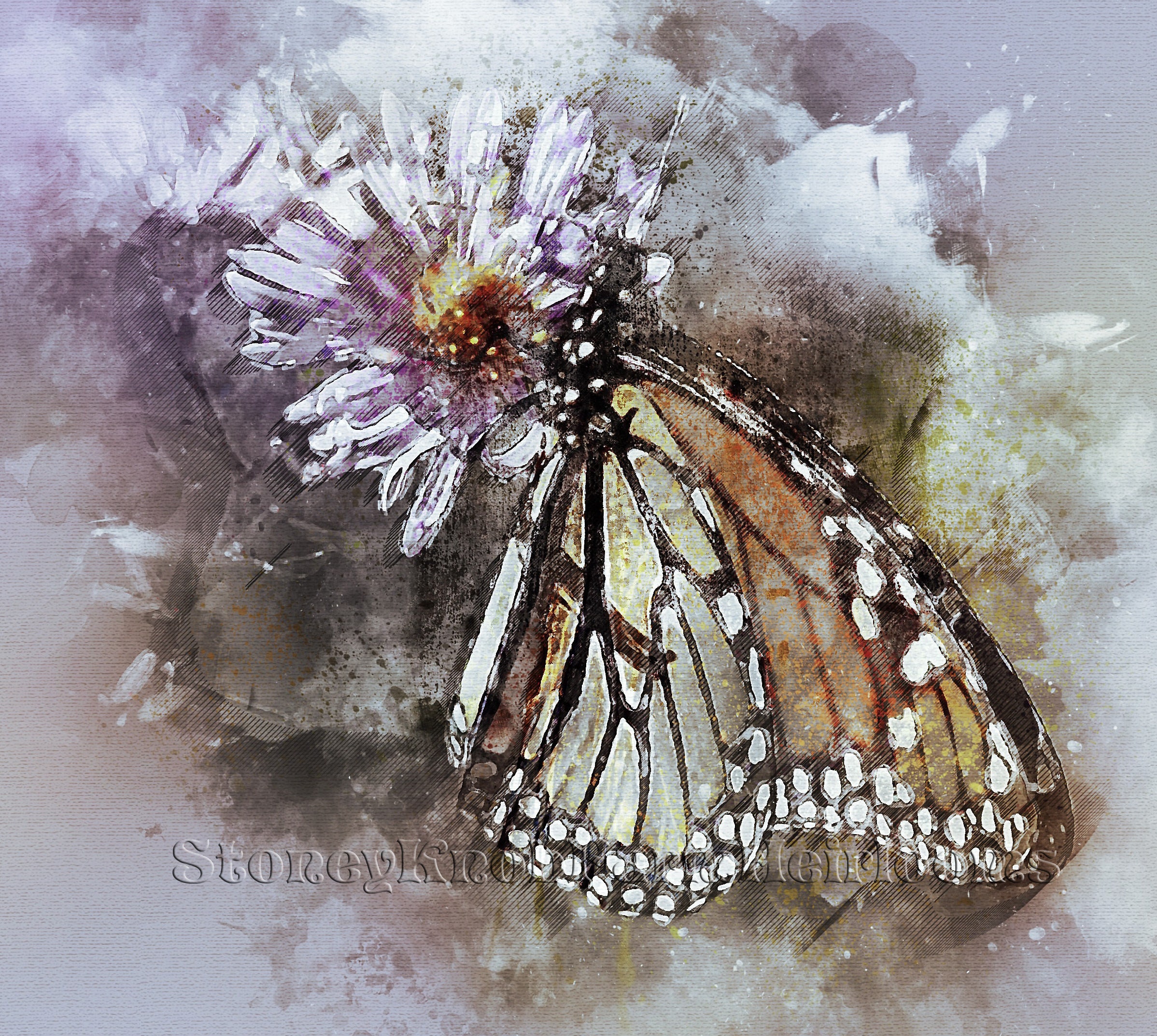 Abstract Monarch Butterfly ~ Moths, Insects ~ DIY 2 Cross Stitch ...
