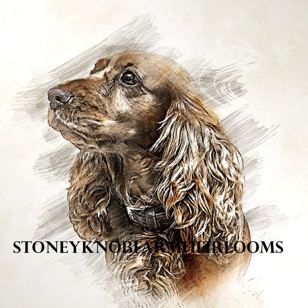 Cocker Spaniel Portrait ~ Dogs, Puppies ~ DIY 2 Cross Stitch Patterns ...