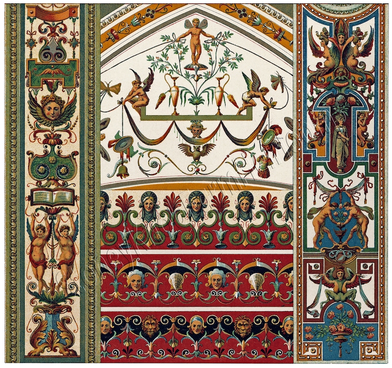 Renaissance Design 1 ~ Art Patterns ~ DIY 2 Cross Stitch Patterns~one ...