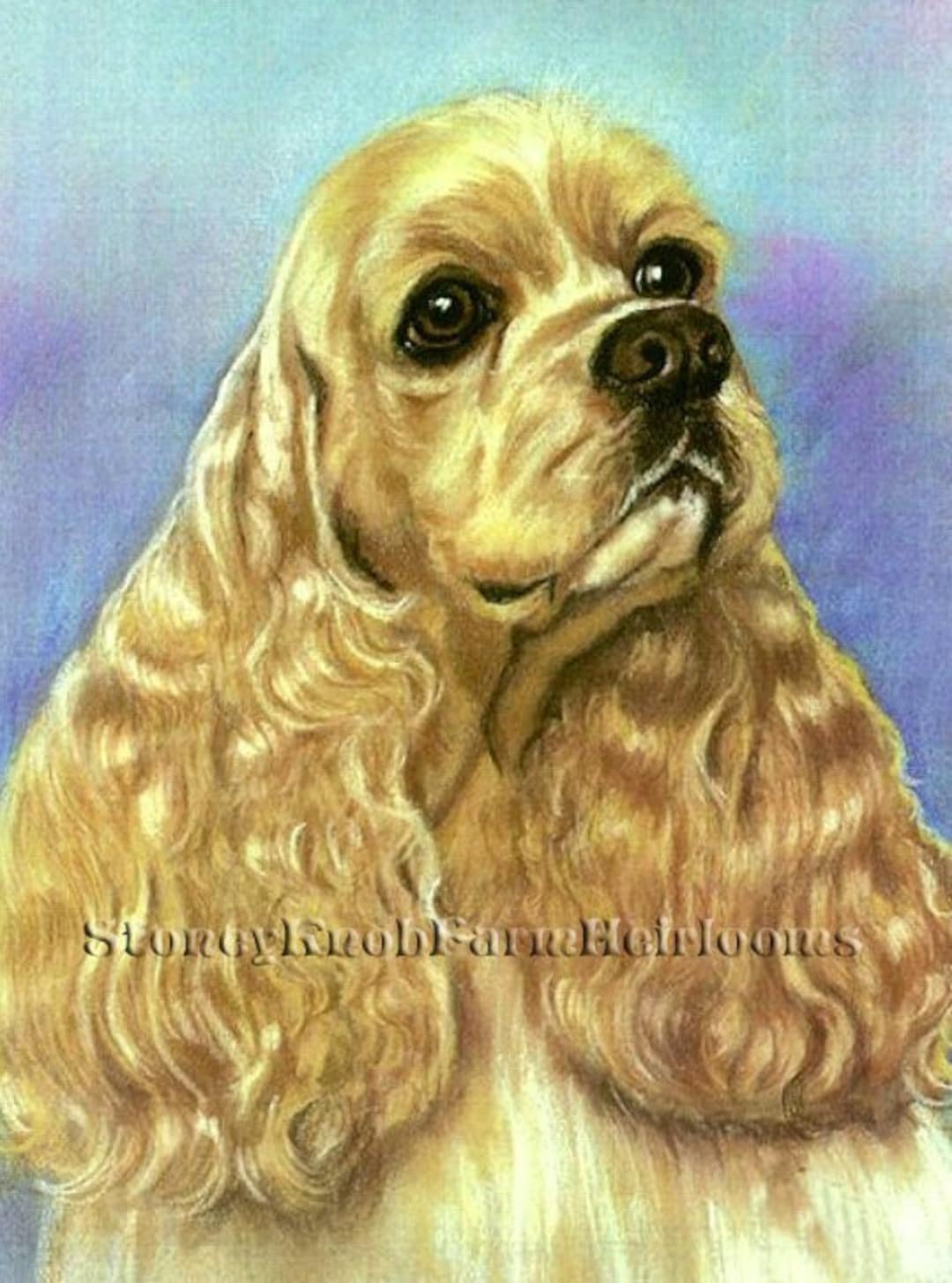 Cocker Spaniel Portrait ~ Vintage Dogs, Puppies ~ DIY 2 Cross Stitch ...