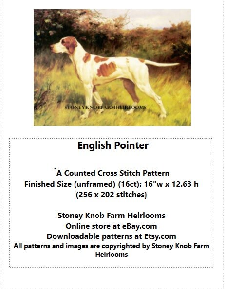English Pointer ~ Thomas Blinks ~ Dogs, Puppies ~ DIY 2 Cross Stitch ...