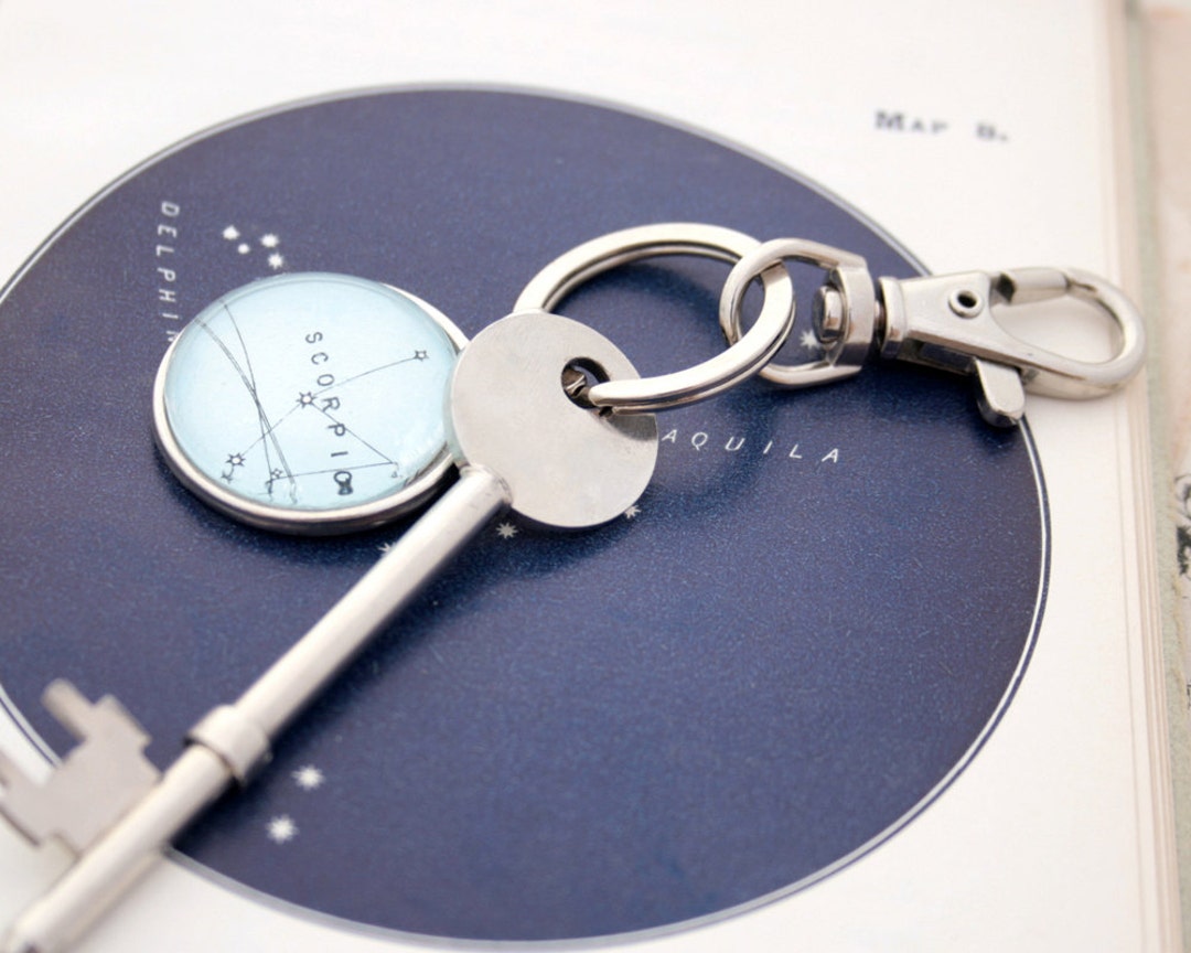 Custom Zodiac Keyring Star Constellation Keychain Personalized Gifts ...