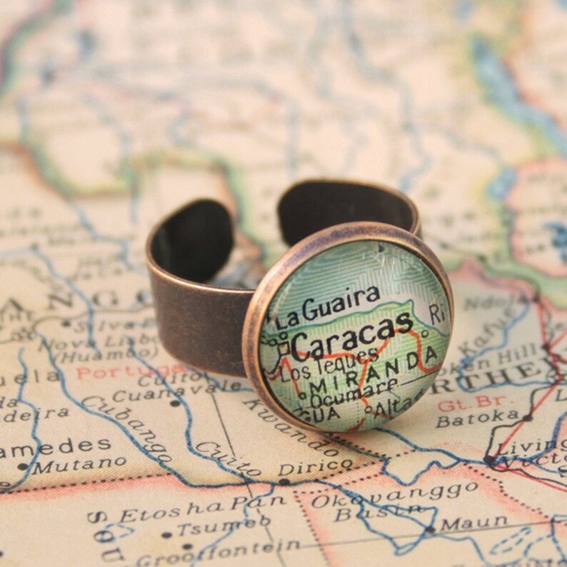 Personalised Ring With Map Location Meaningful Gift for | Etsy