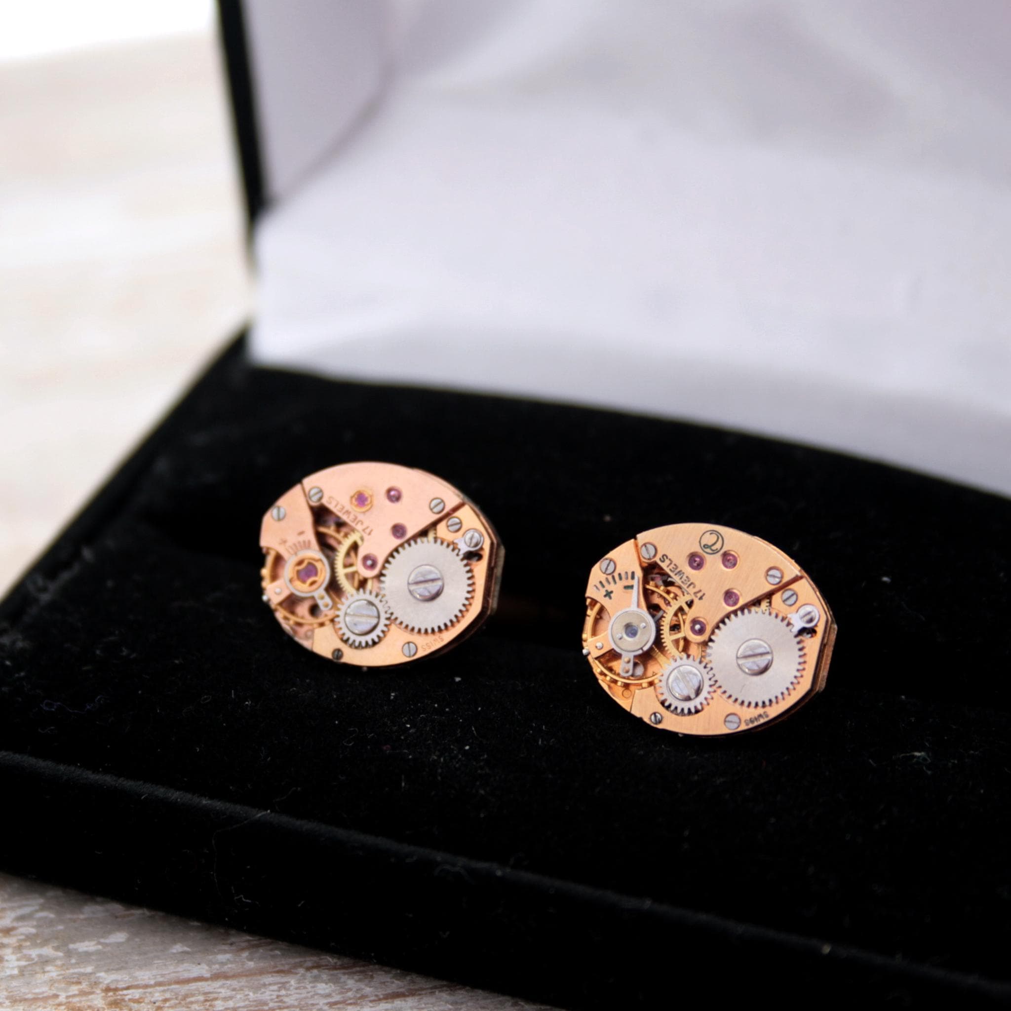 Copper Cufflinks, Copper Anniversary Gift for Husband, Real Steampunk ...