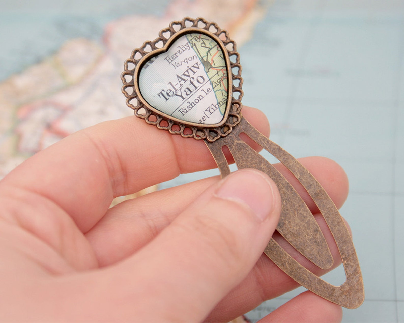 Custom Vintage Map Bookmark: Personalized Keepsake Gift - Etsy