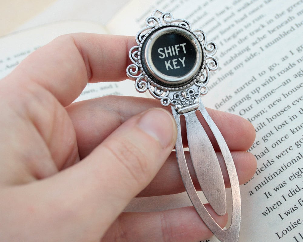 Bookmark Typewriter Shift Key Metal Bookmark Unique Gifts for | Etsy