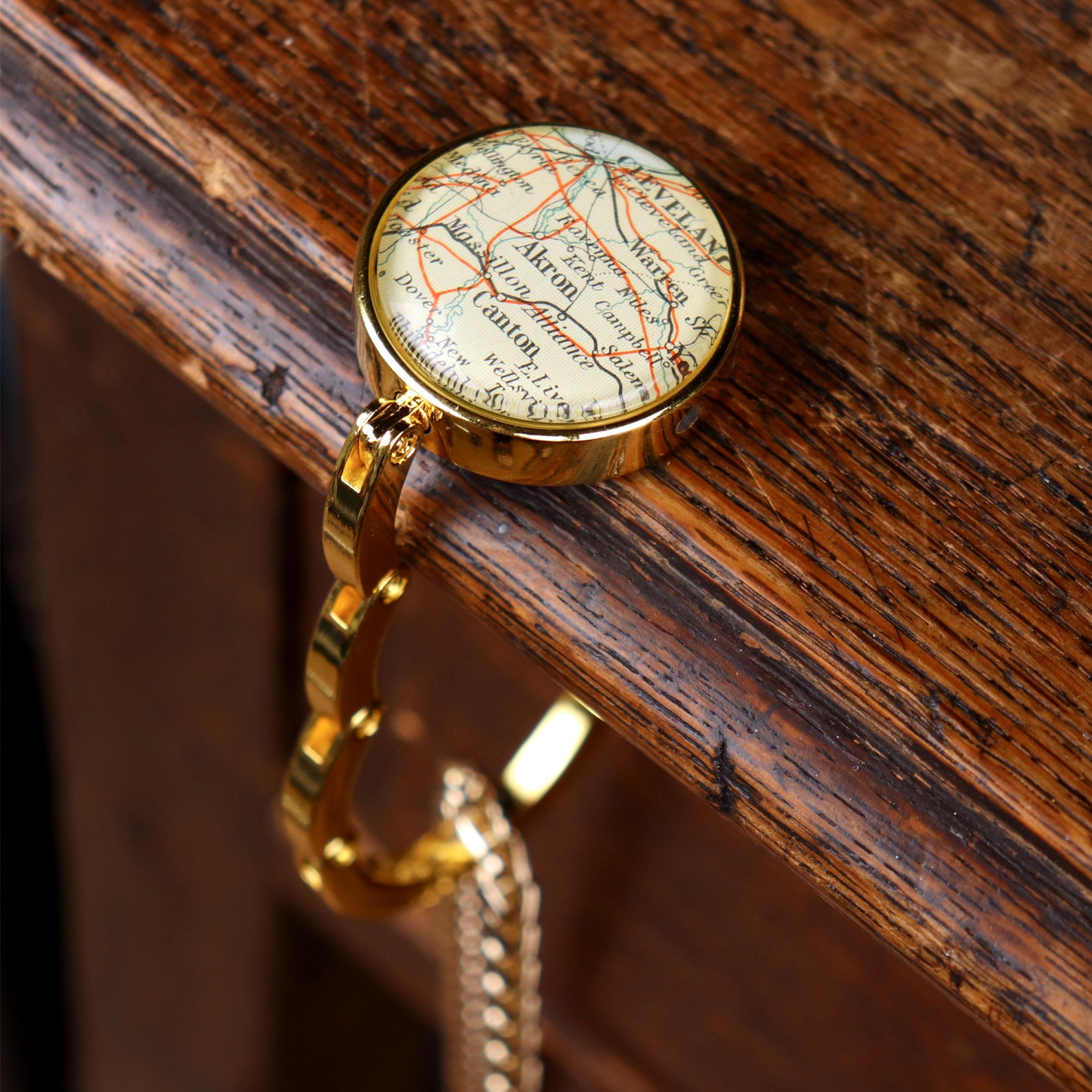 Purse Hook, Foldable Purse Hanger With Custom Map Location ...