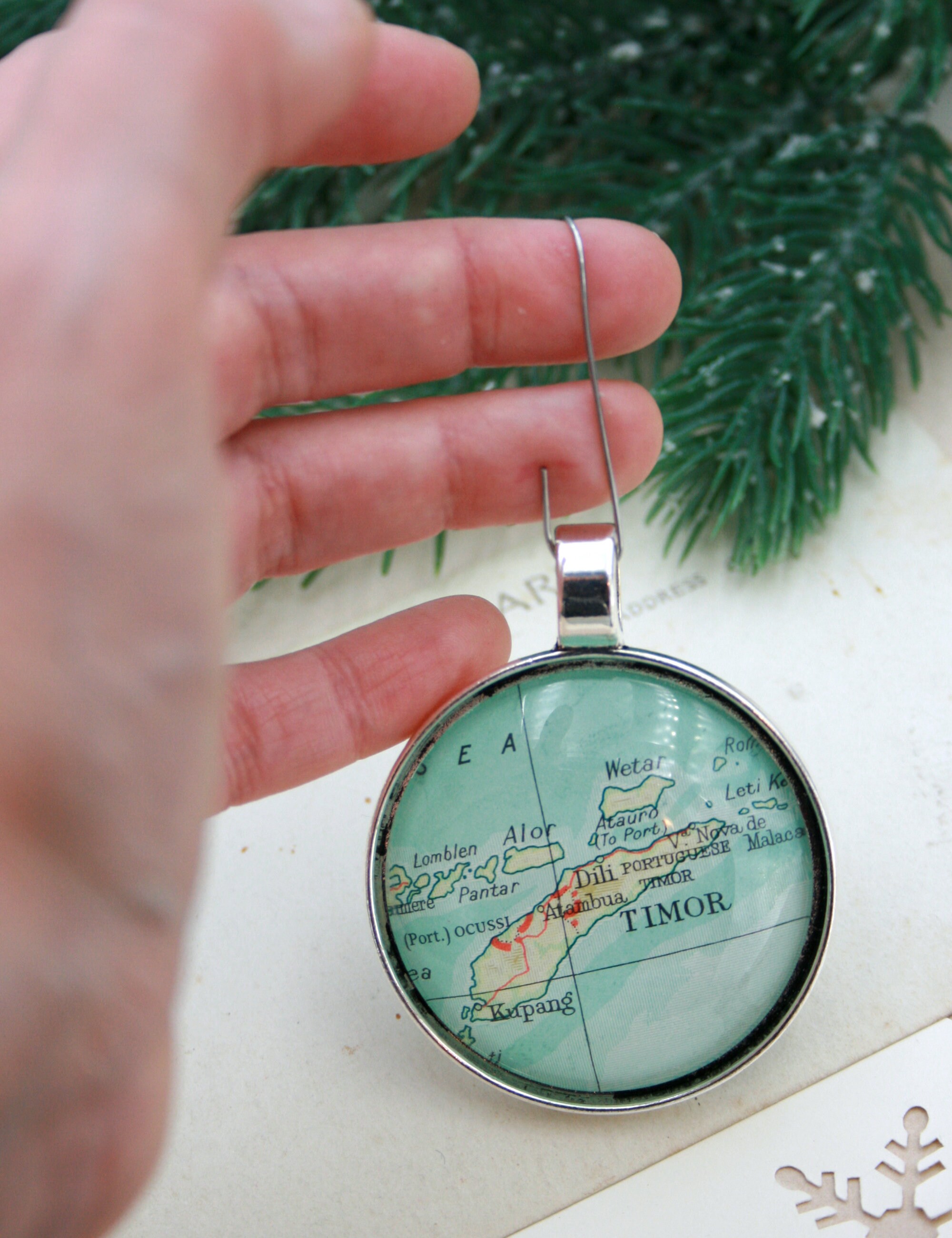 Personalized Christmas Tree Decor With Custom Map Location - Etsy UK