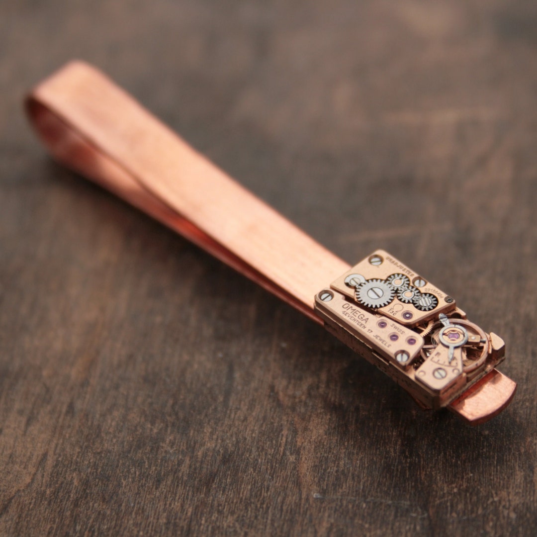 Elegant Omega Watch Copper Tie Clip - Perfect Copper Wedding ...