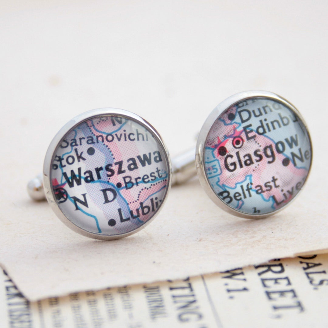 Custom Cufflinks Vintage Map Personalized Cuff Links, Old Map Mens ...