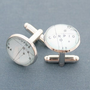 Night Sky View Cuff Links Heaven Map Custom Cufflinks Zodiac Accessories Friend Gift Idea Star ...