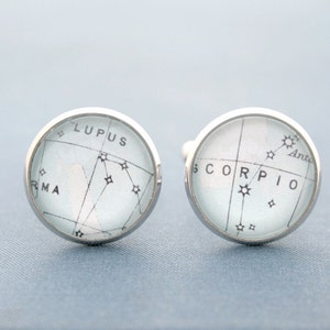 Night Sky View Cuff Links Heaven Map Custom Cufflinks Zodiac Accessories Friend Gift Idea Star ...