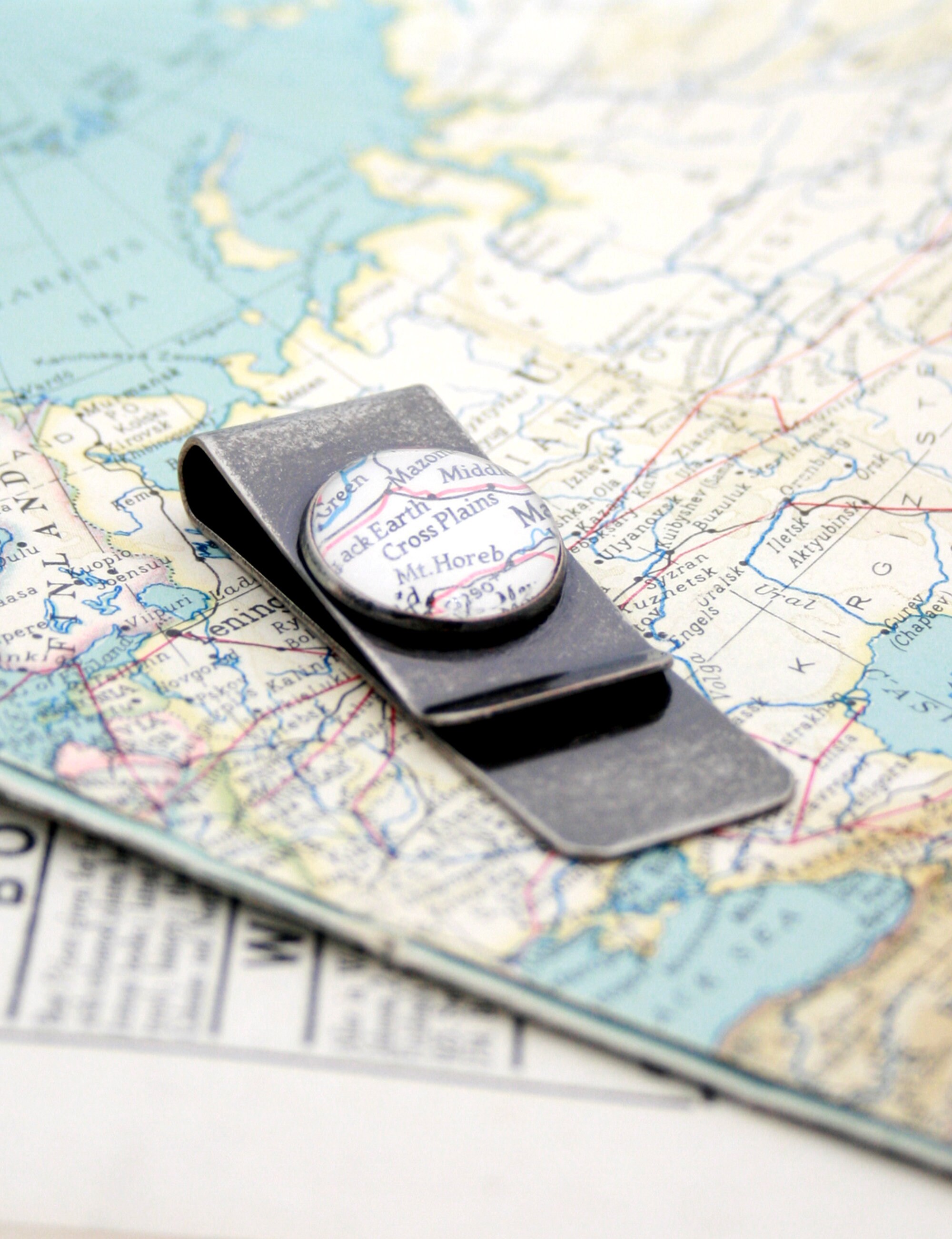 Custom Map Money Clip Silver Money Clip Fathers Day Gifts for - Etsy UK