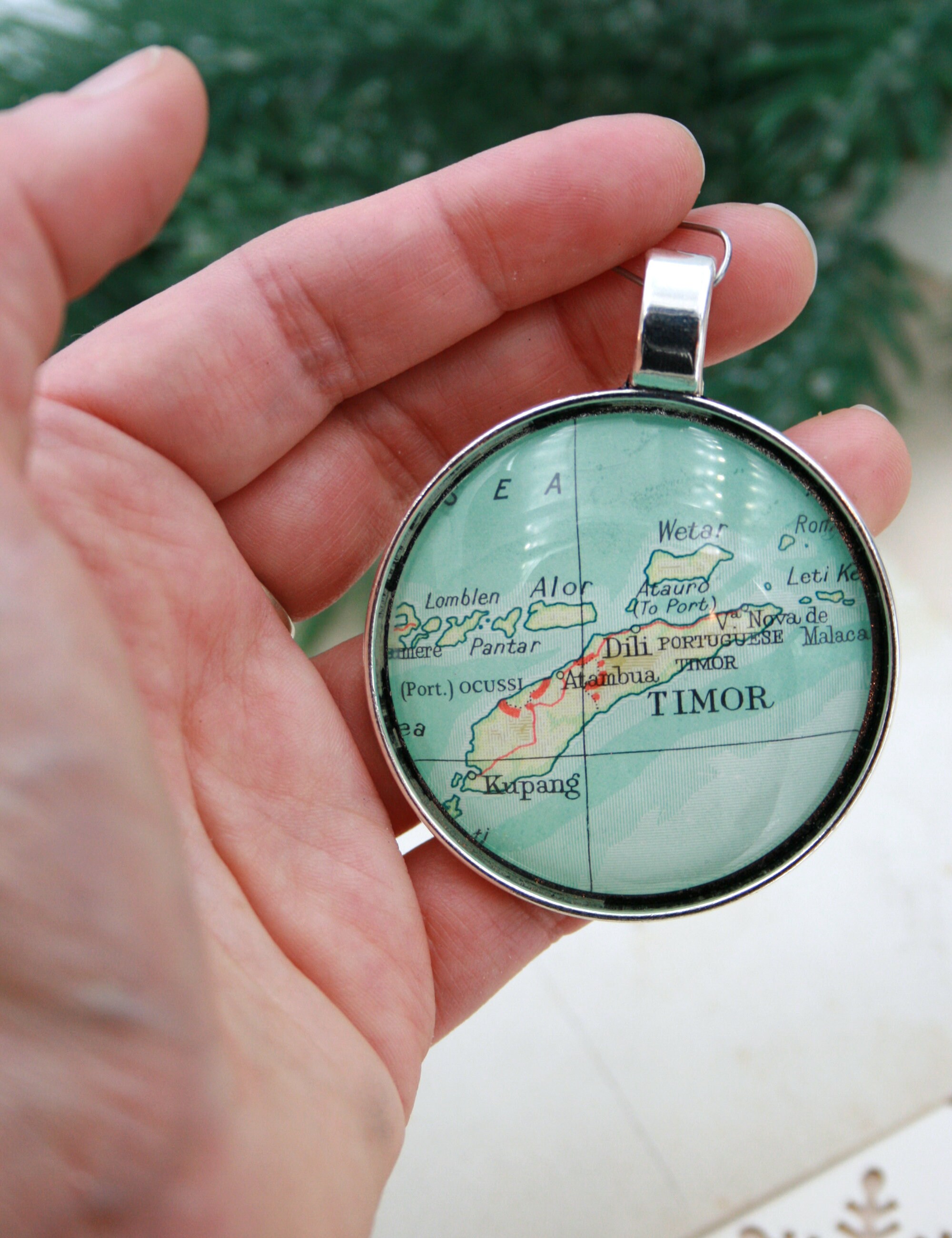 Personalized Christmas Tree Decor With Custom Map Location - Etsy UK