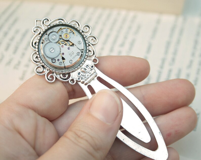 Bookmark Gifts for Reader, Steampunk Metal Book Mark With Watch ...