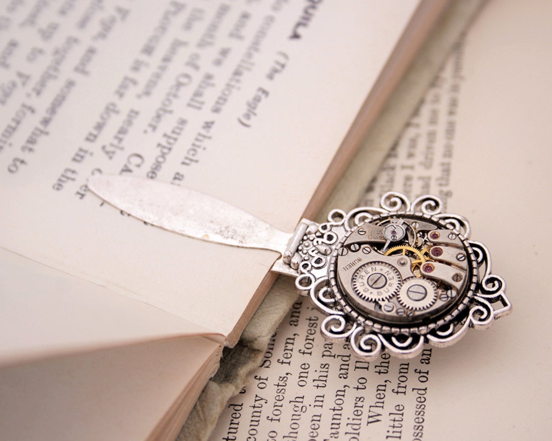 Functional Steampunk Bookmark With Watch Movement Ideal Accessory for ...