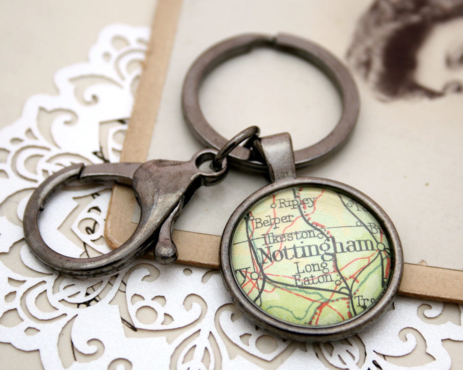 Black Keychain With Custom Place on Map Bespoke Keyring for | Etsy UK