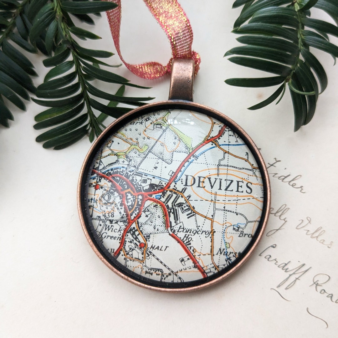 Personalized Christmas Tree Decor With Custom Map Location, First Home ...