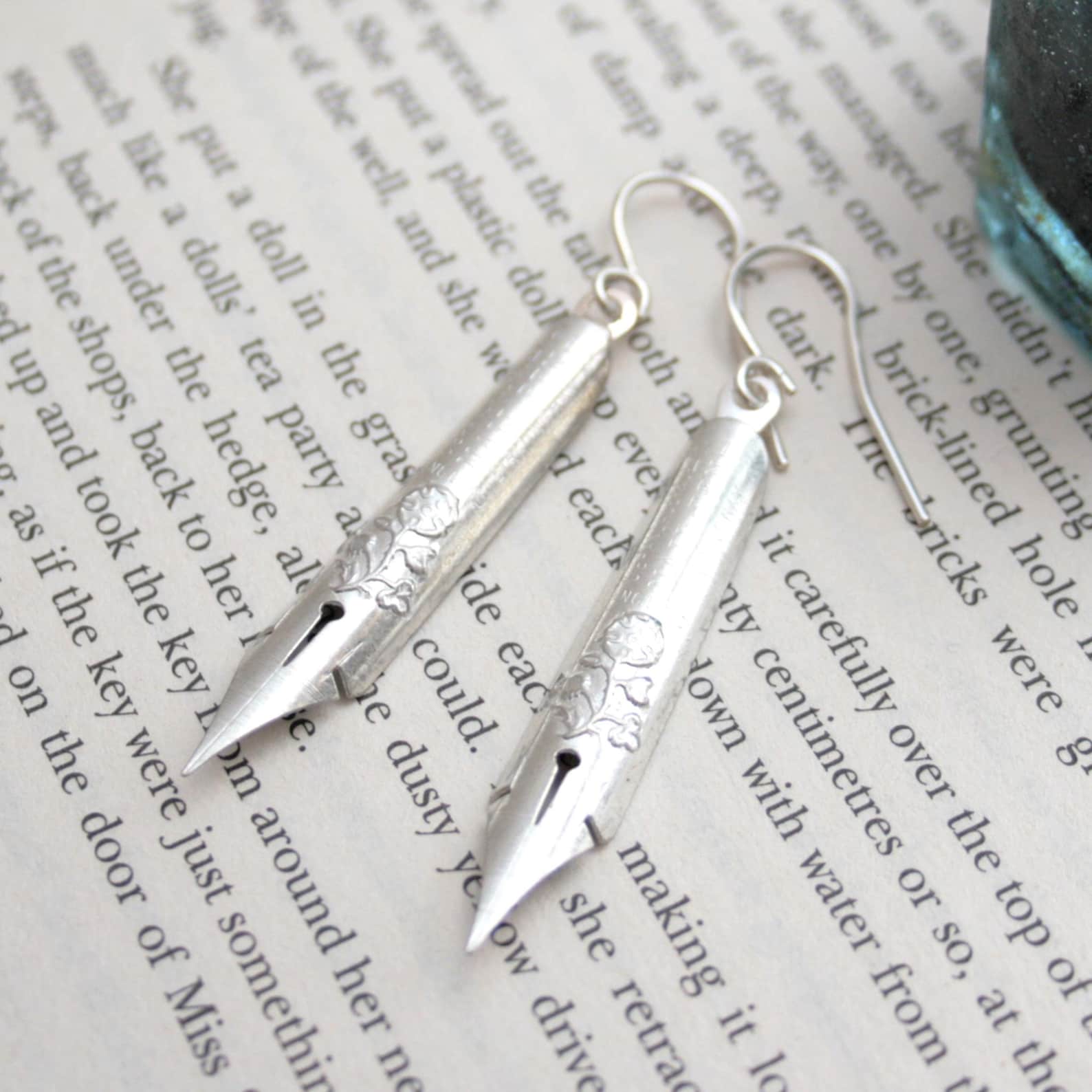 Funky Earrings With Dip Pen Nibs Drop Earrings, Gifts for Wife Who is a ...