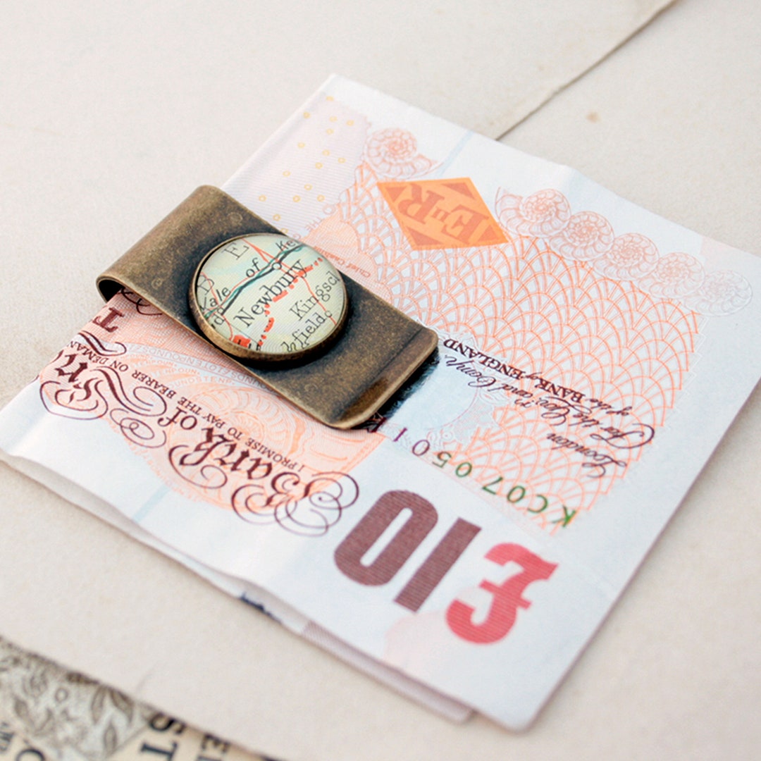 Custom Money Clip With Map, Personalized Gifts for Men Money Clip Card ...