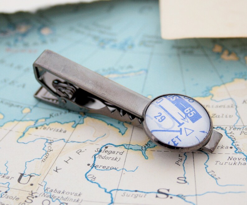 Aviation Tie Bar Custom Tie Clip With Pilot Charts - Etsy