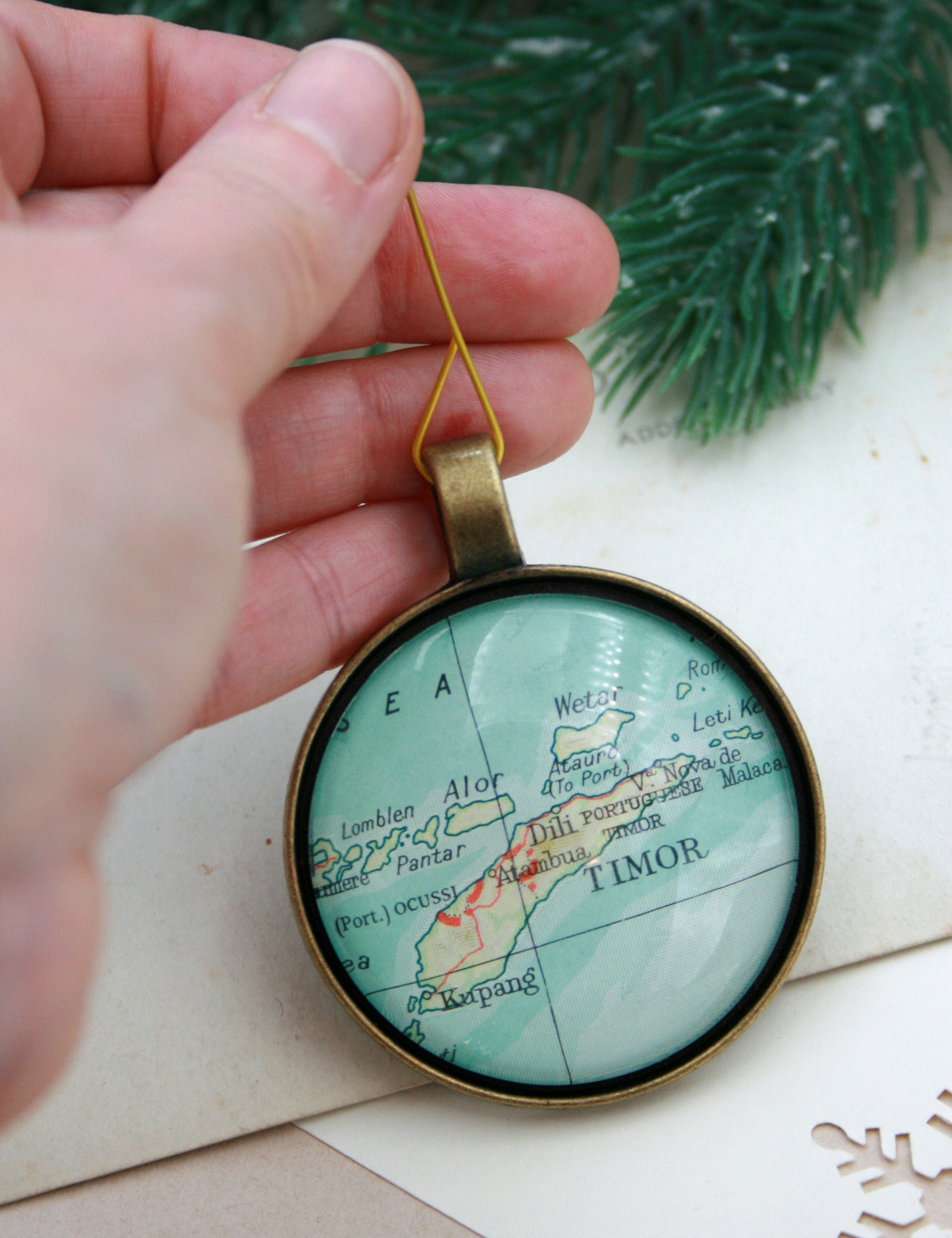 Personalized Christmas Tree Decor With Custom Map Location - Etsy UK