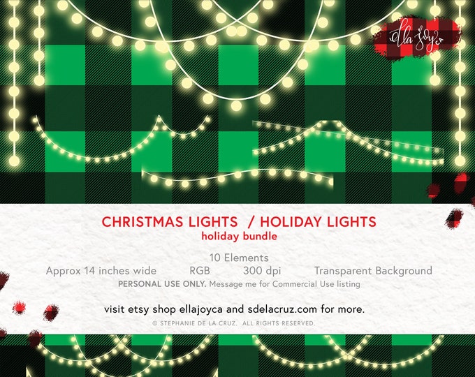 String Lights Clipart, Fairy Lights Clipart, Party Lights Clipart, Fall ...