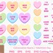 Blank Conversation Hearts SVG Conversation Hearts PNG | Etsy