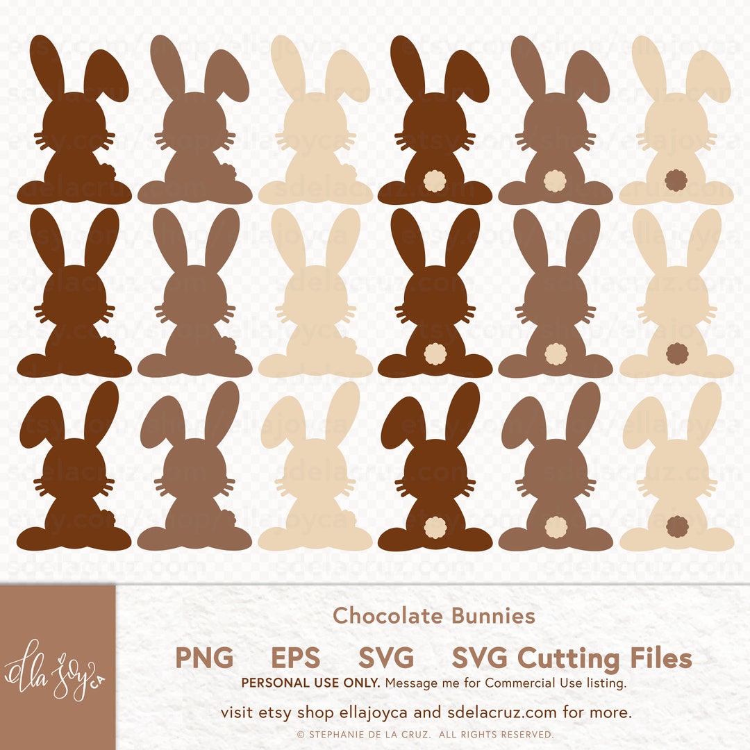 Chocolate Bunny SVG, Easter Marshmallow Bunny SVG Easter Bunny Candy ...