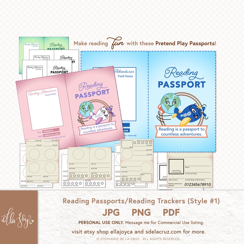 Reading Tracker Printable Reading Passport Reading Log Classroom Decor ...