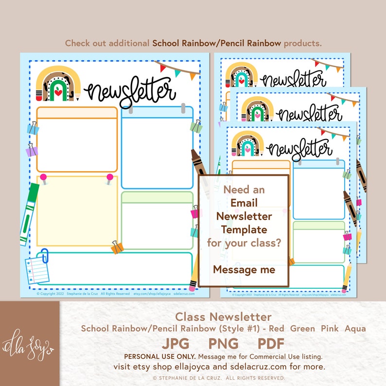Teacher Class Newsletter Template Teacher Form Classroom - Etsy